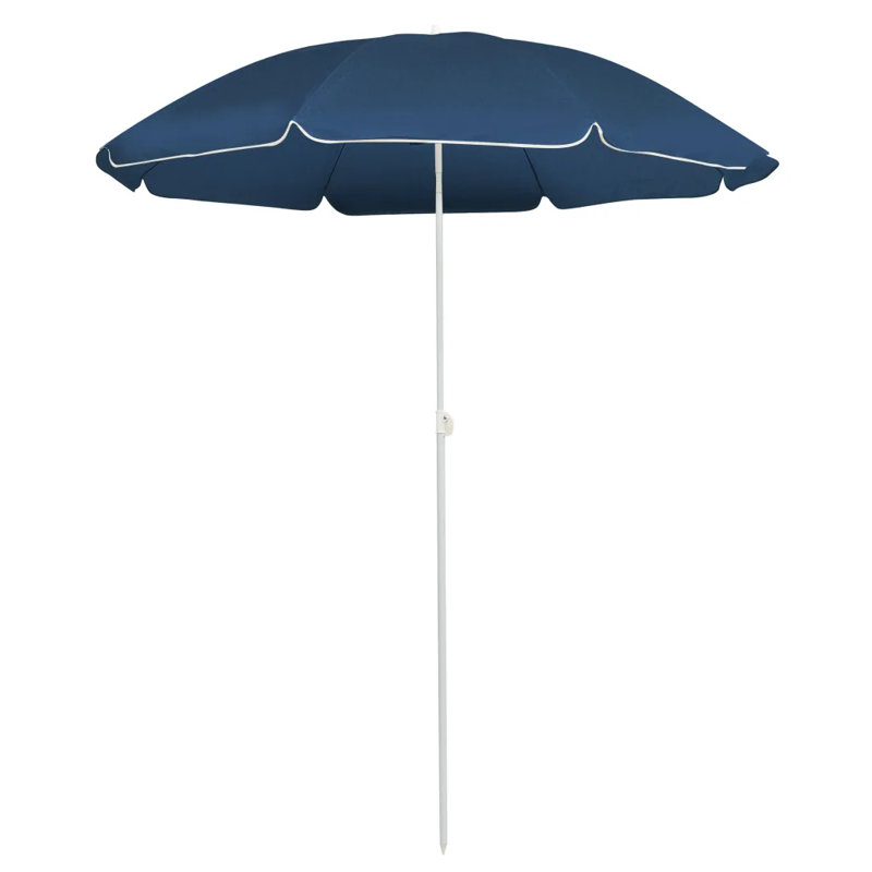 Arlmont Co. Wyatts Outdoor Parasol with Steel Pole Sand Garden Beach Umbrella Multi Colors Reviews Wayfair